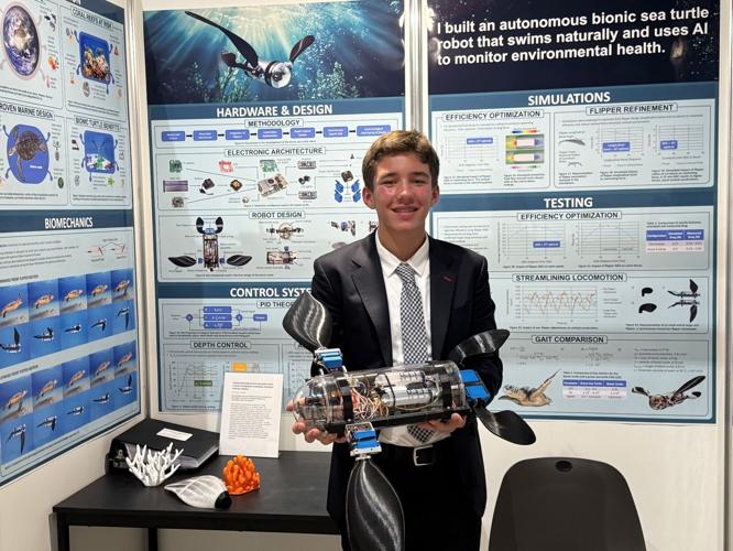 Robotic turtle earns Burlington teen $50K prize