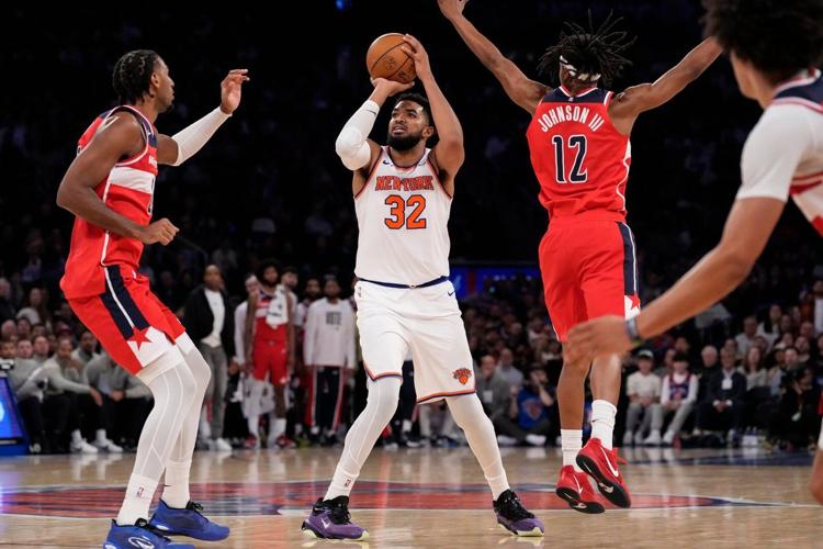 Towns scores season-high 33 points to lead the Knicks past the Wizards ...