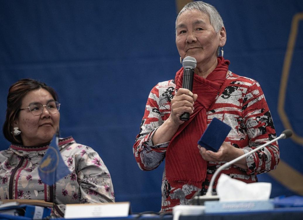 Makivvik honours Maggie Akpahatak, Peter May with Order of Nunavik