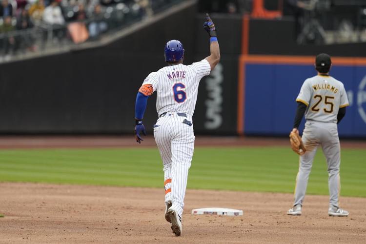 Marte hits 150th career home run and Mets rout Pirates 9-1