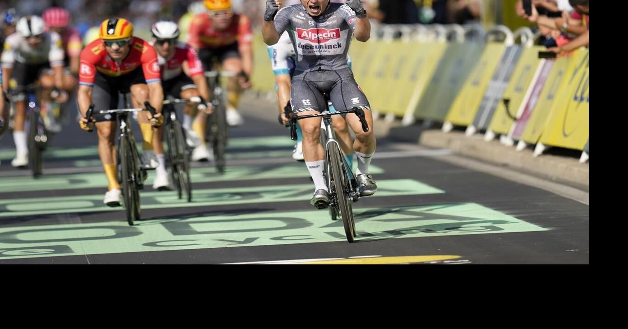 Belgian sprinter Philipsen completes hat trick of stage wins at Tour ...