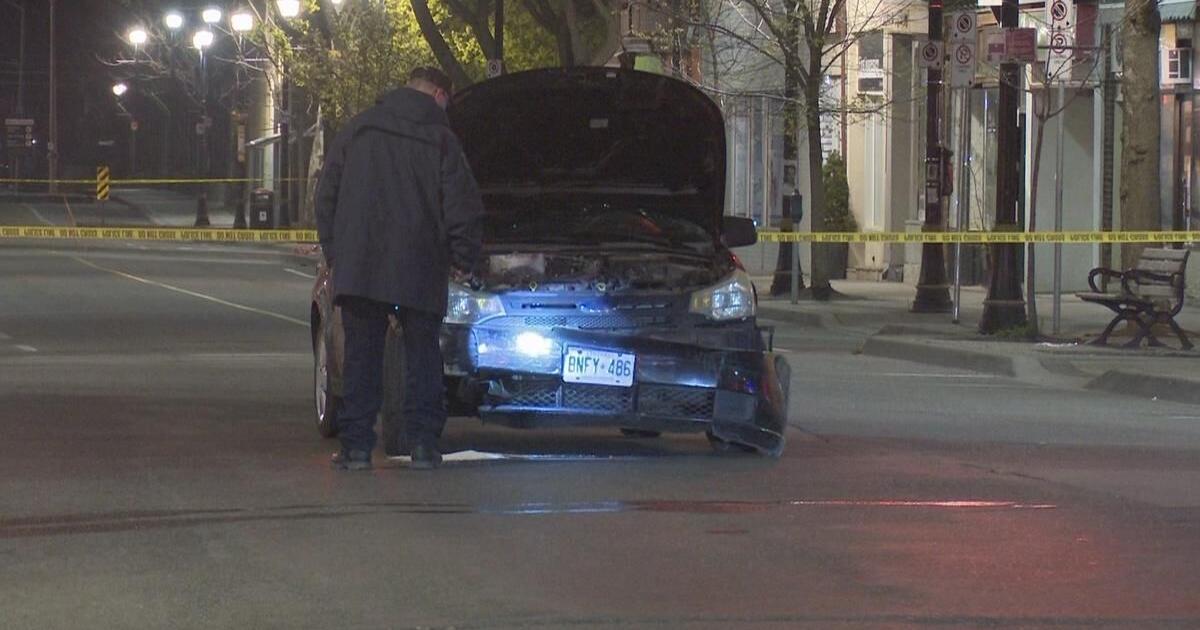 Hamilton police box in alleged drunk driver at James and Barton streets