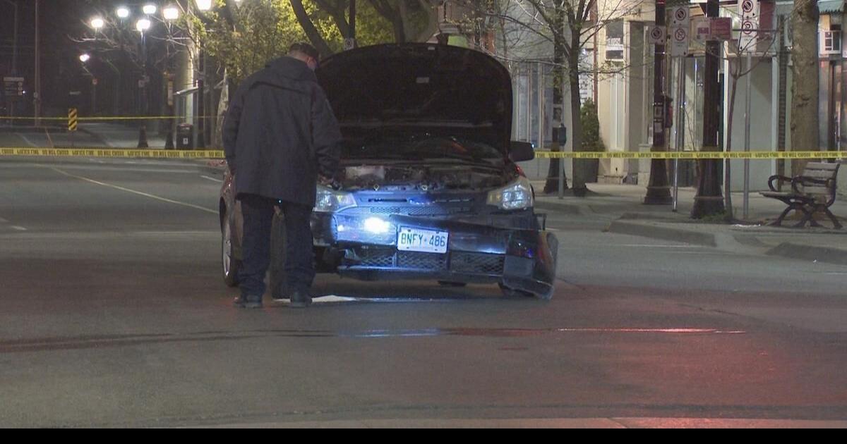 Hamilton police box in alleged drunk driver at James and Barton streets