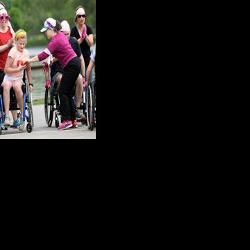 Photos + video: Wheelchair relay fundraiser