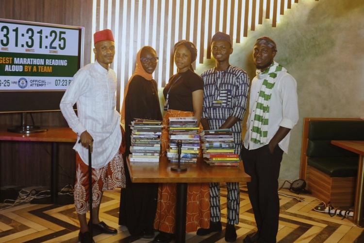 A Nigerian group attempts a 431-hour reading marathon to set a Guinness ...