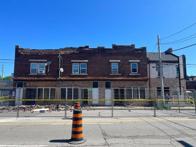 Central Hamilton building sees part of facade collapse