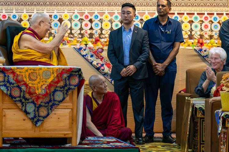 Photos show a celebration for the Dalai Lama's 90th birthday