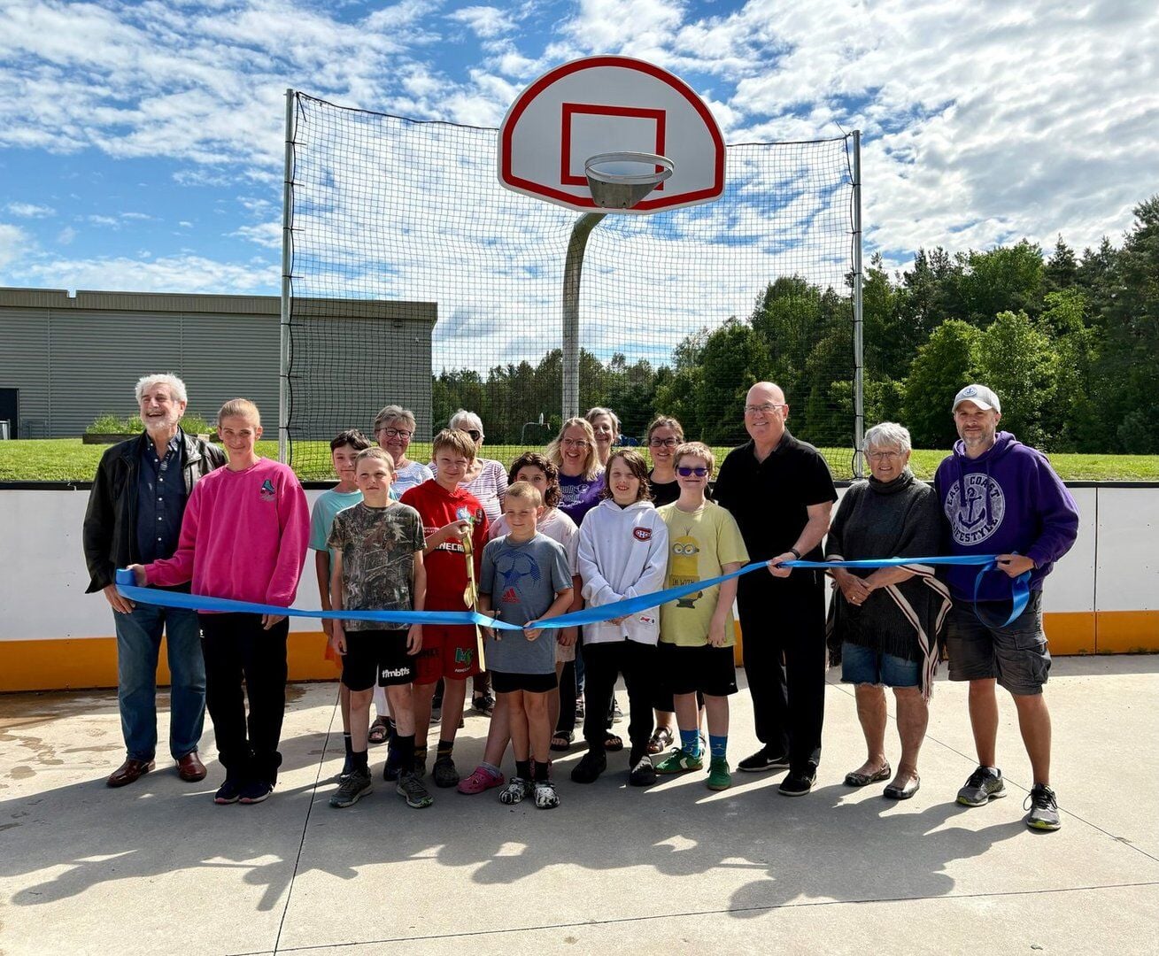 Elgin Celebrates New Permanent Basketball Nets at Outdoor Rink