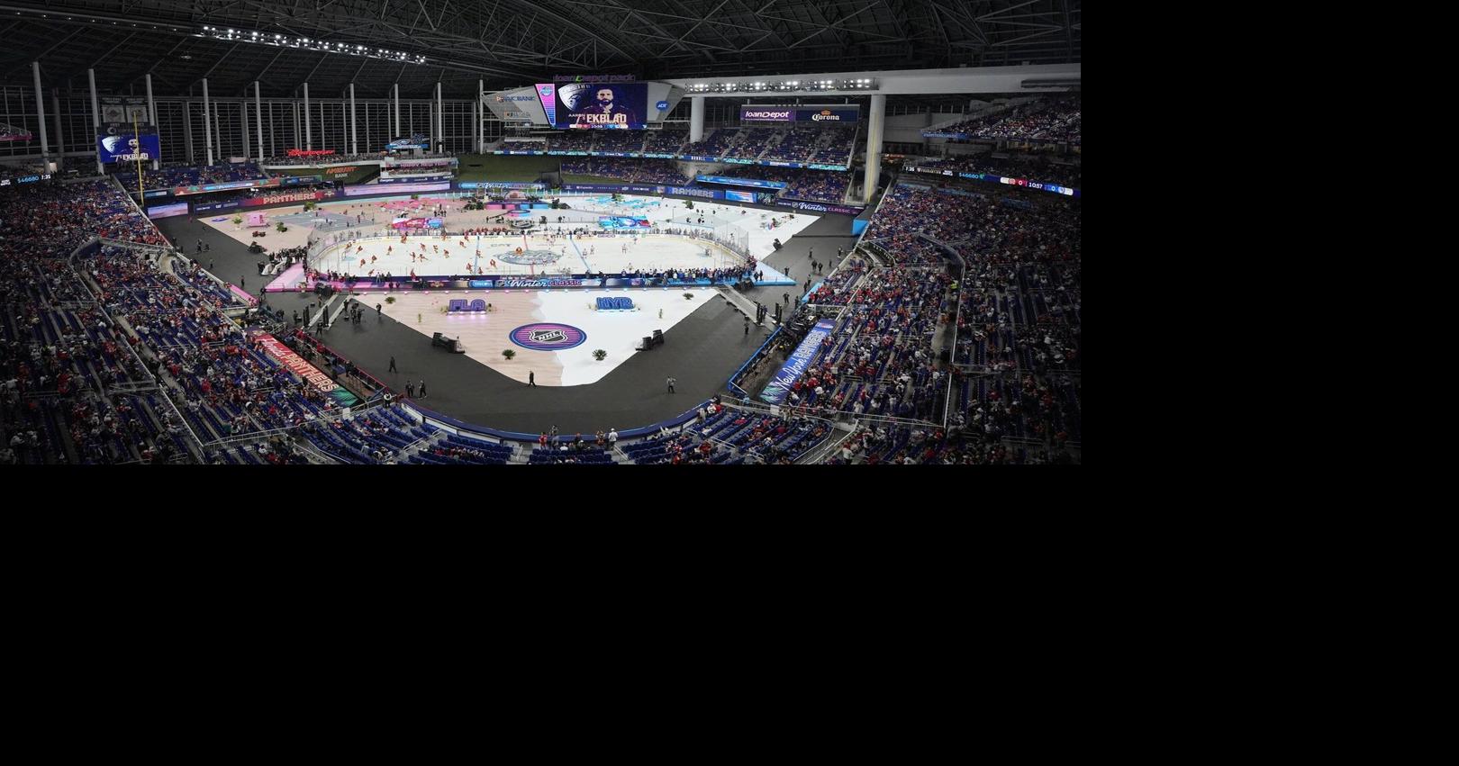 Rangers beat Panthers 5-1 in first outdoor hockey game in Miami. Mika ...