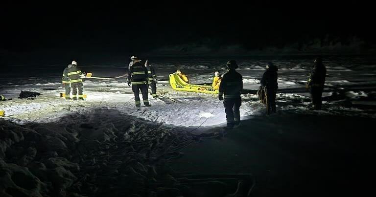Two people rescued in northern Manitoba after snowmobile goes through ice