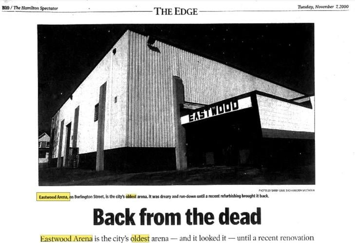 Eastwood Arena will reopen in the fall, vows councillor