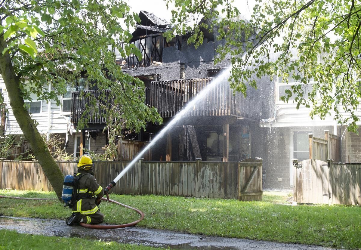 Fire at Kitchener townhouse complex started on deck before quickly ...