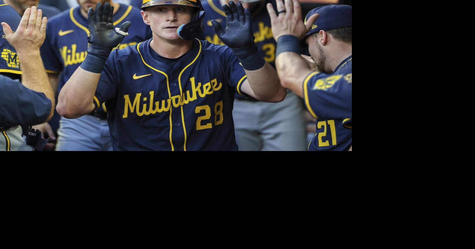 Perkins and Vaughn each homer, Brewers beat Braves 5-4 for 6th straight win