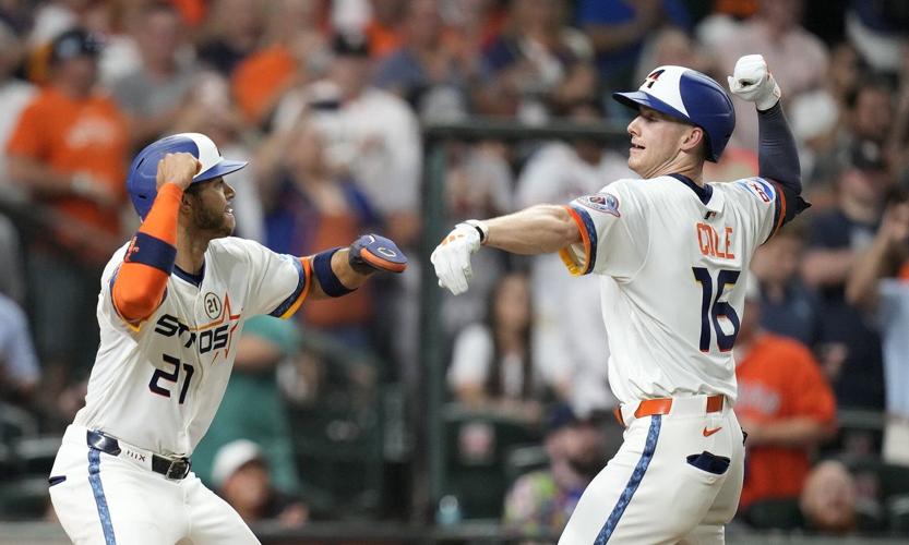 Astros rookie Zach Cole powers 6-3 win over Rangers in place of injured ...
