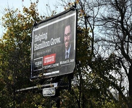 Three billboards inside Hamilton, Ontario