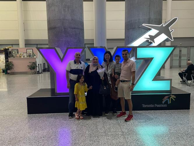 Rani Hemaid reunited with parents from Gaza in Hamilton