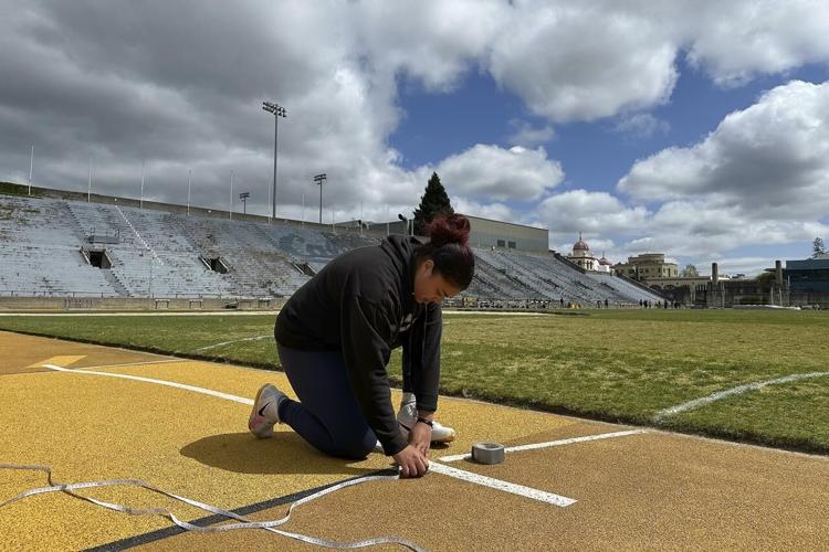 Throwing coach Mo Saatara has built a close-knit program of student ...
