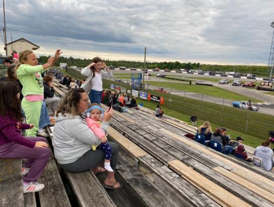 Inside Flamboro Speedway on a loud Saturday night