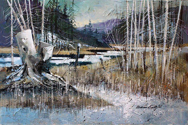 Bill Biddle known for paintings of old houses and buildings