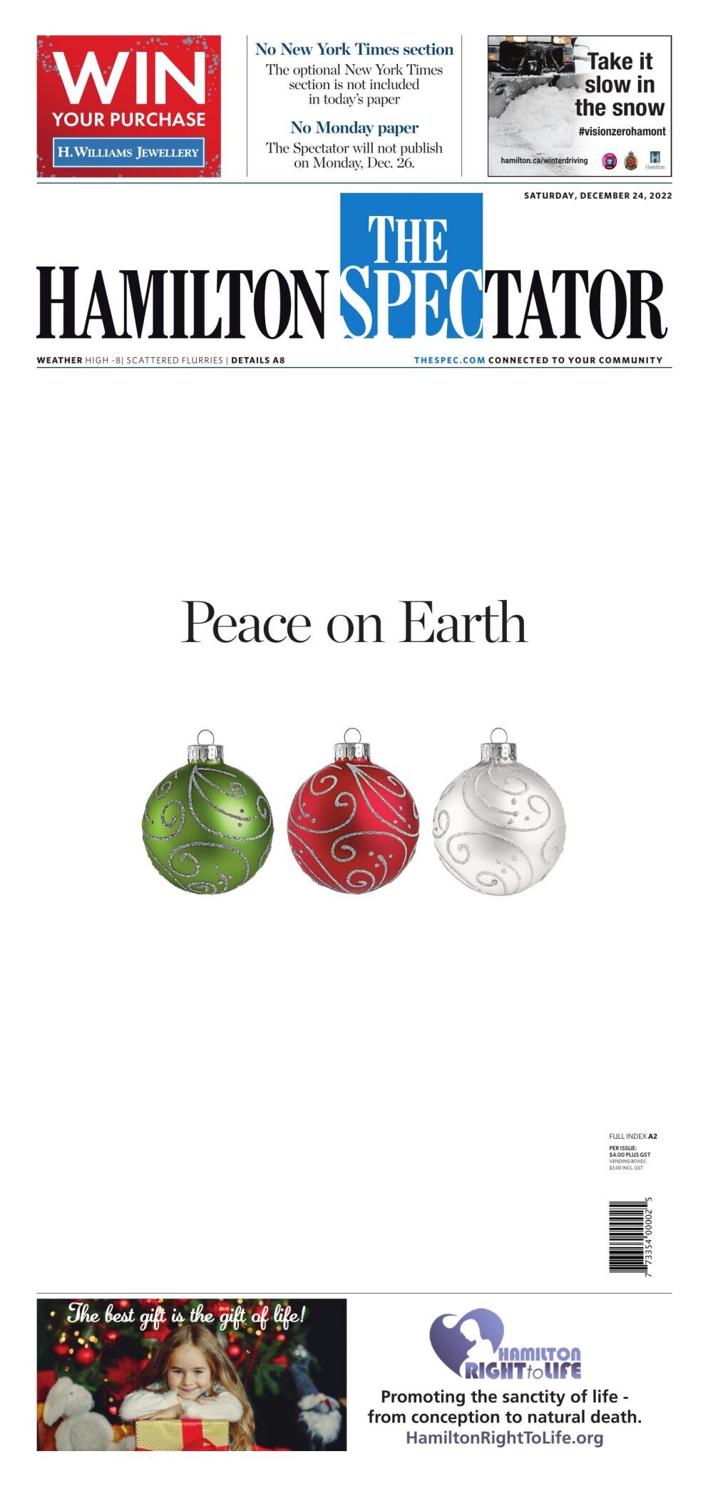 The Hamilton Spectator Christmas edition