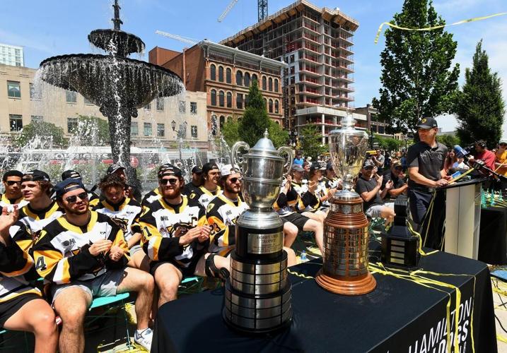 Hamilton celebrates the Bulldogs’ outstanding season