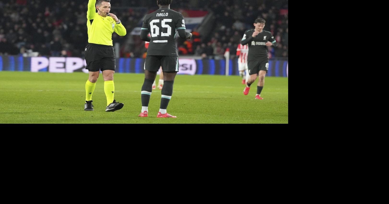 Nallo, 18, gets red card 4 minutes into debut as Liverpool tops ...