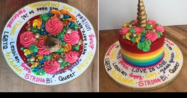 'Gayest cake ever' for Hamilton couple makes a splash