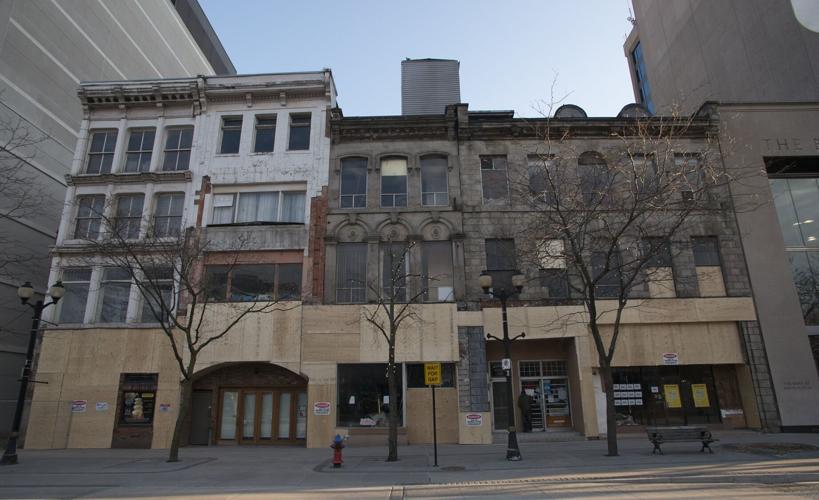 Collapsed Gore Park buildings once burnt to the ground