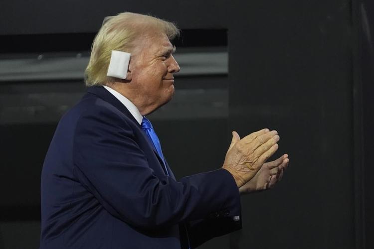 The stepped-up security around Trump is apparent, with agents walling ...