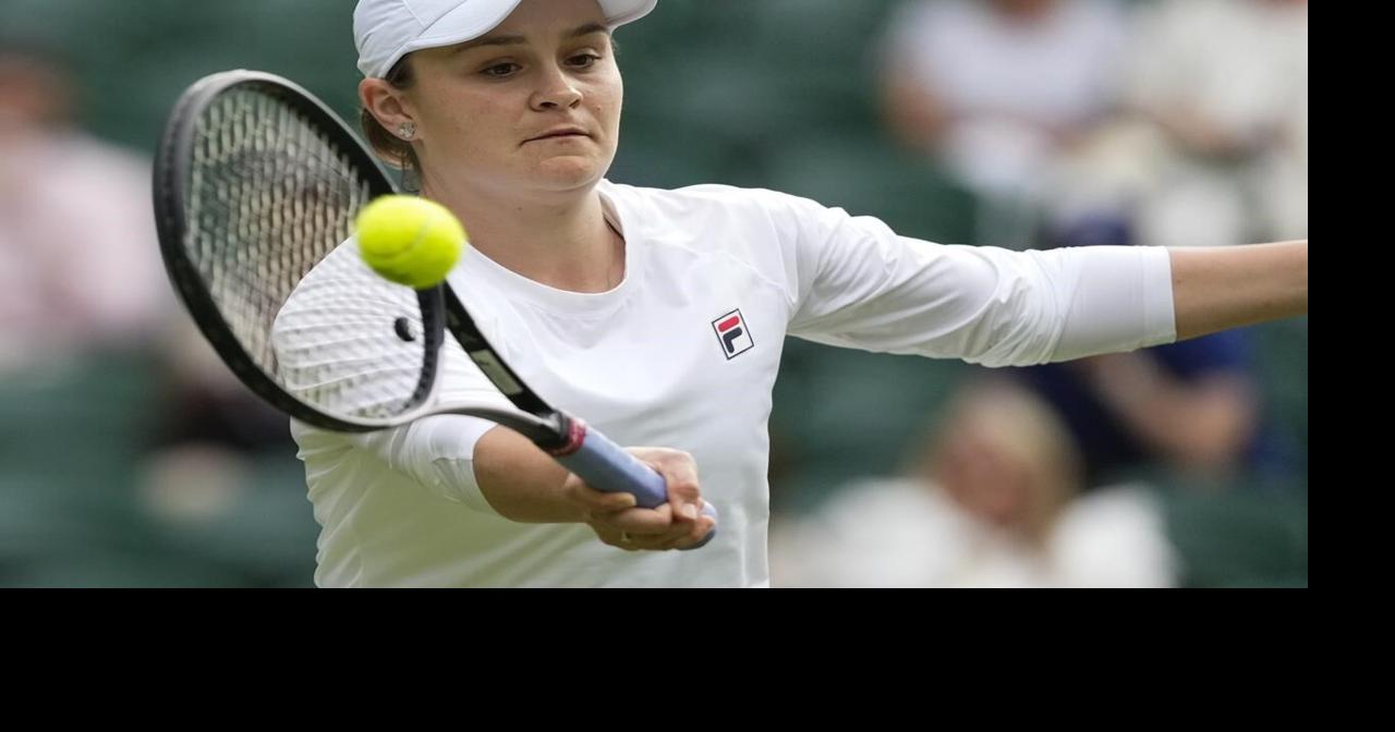Ash Barty plays exhibition doubles match at Wimbledon but happy to stay retired