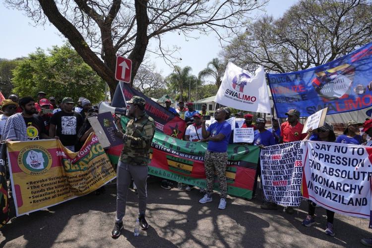 Eswatini activists protest US deportation deal at embassy in South Africa