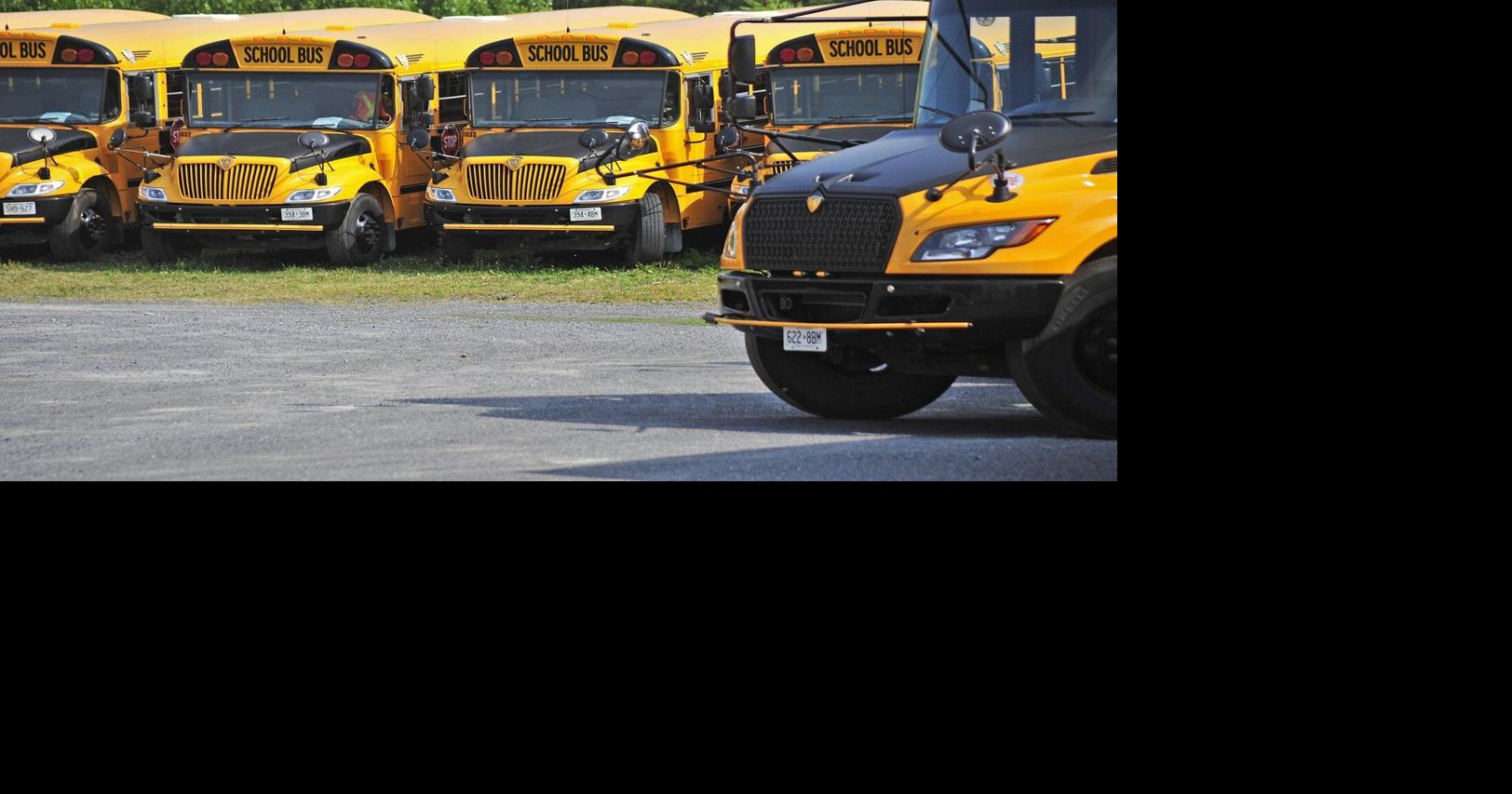 The school buses get ready to roll