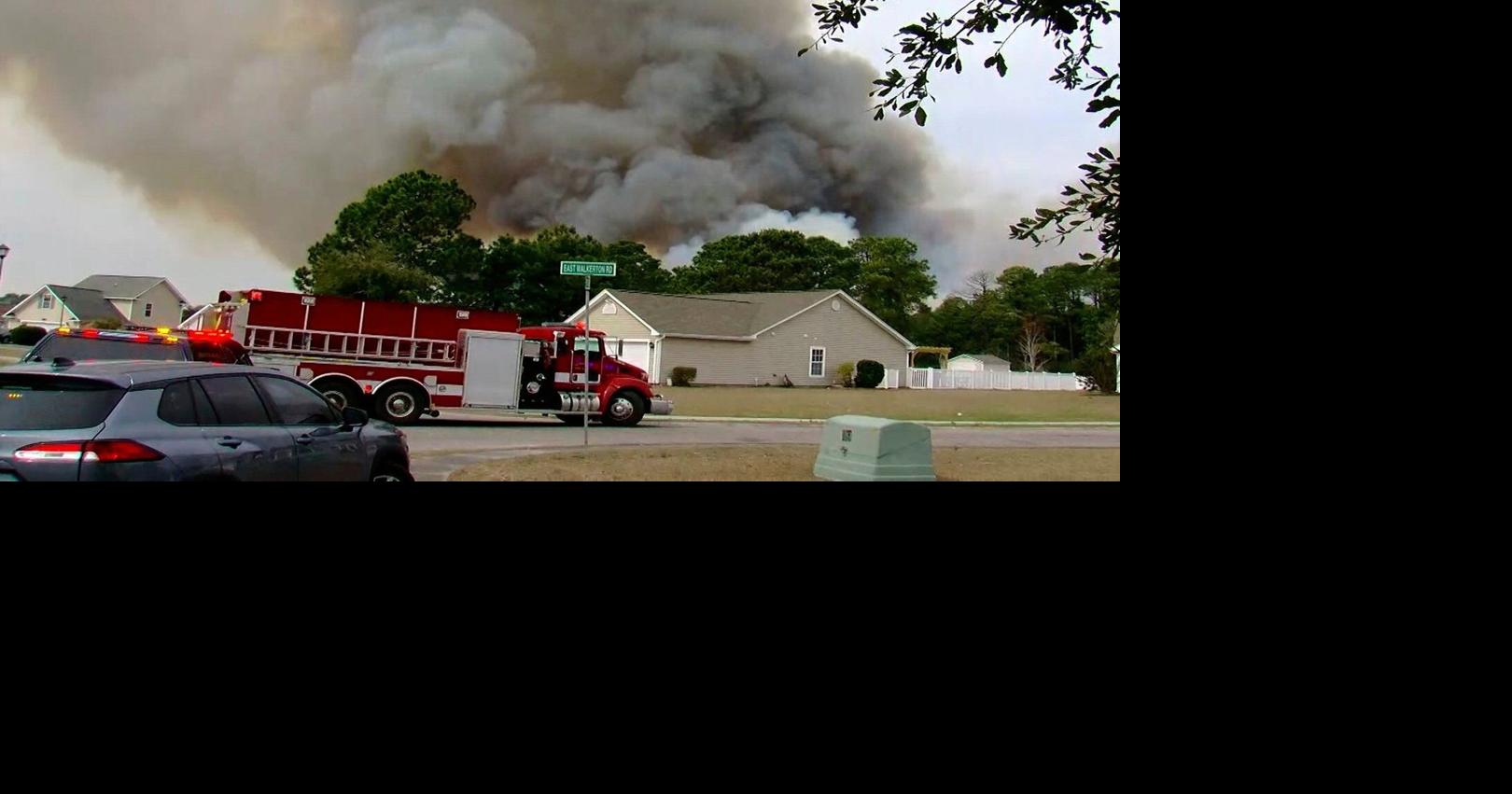 Lighter winds help crews fighting wildfires in South and North Carolina