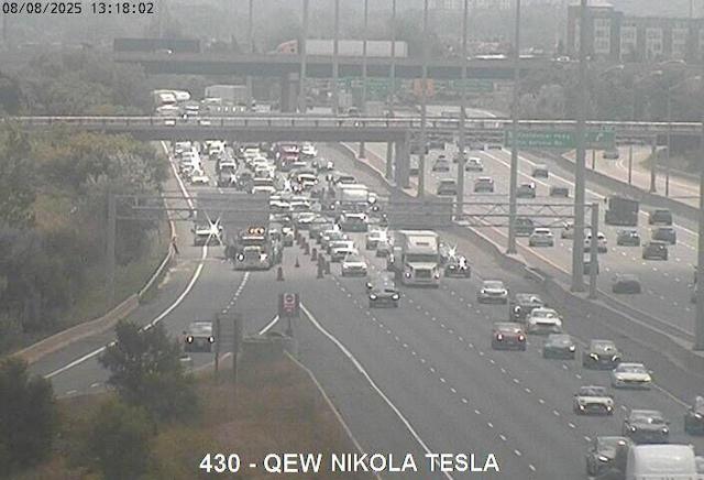 Traffic chaos on QEW through Hamilton Friday morning