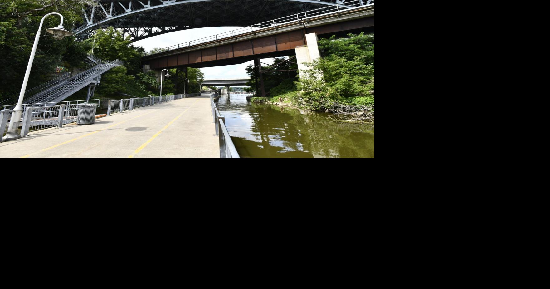 Stairs to Hamilton Waterfront Trail due to wall issues