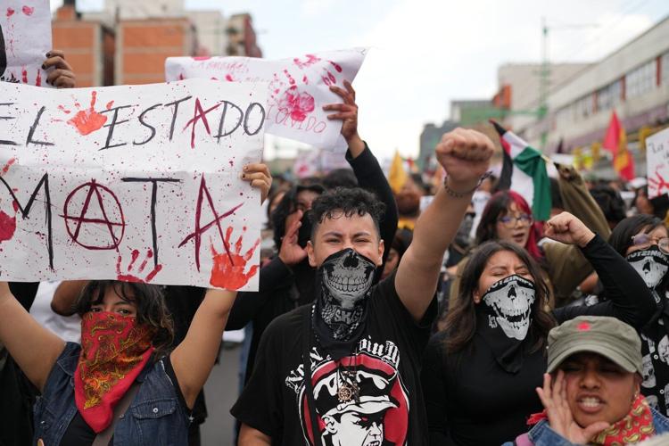 Gaza crisis features in march remembering 1968 Mexican massacre