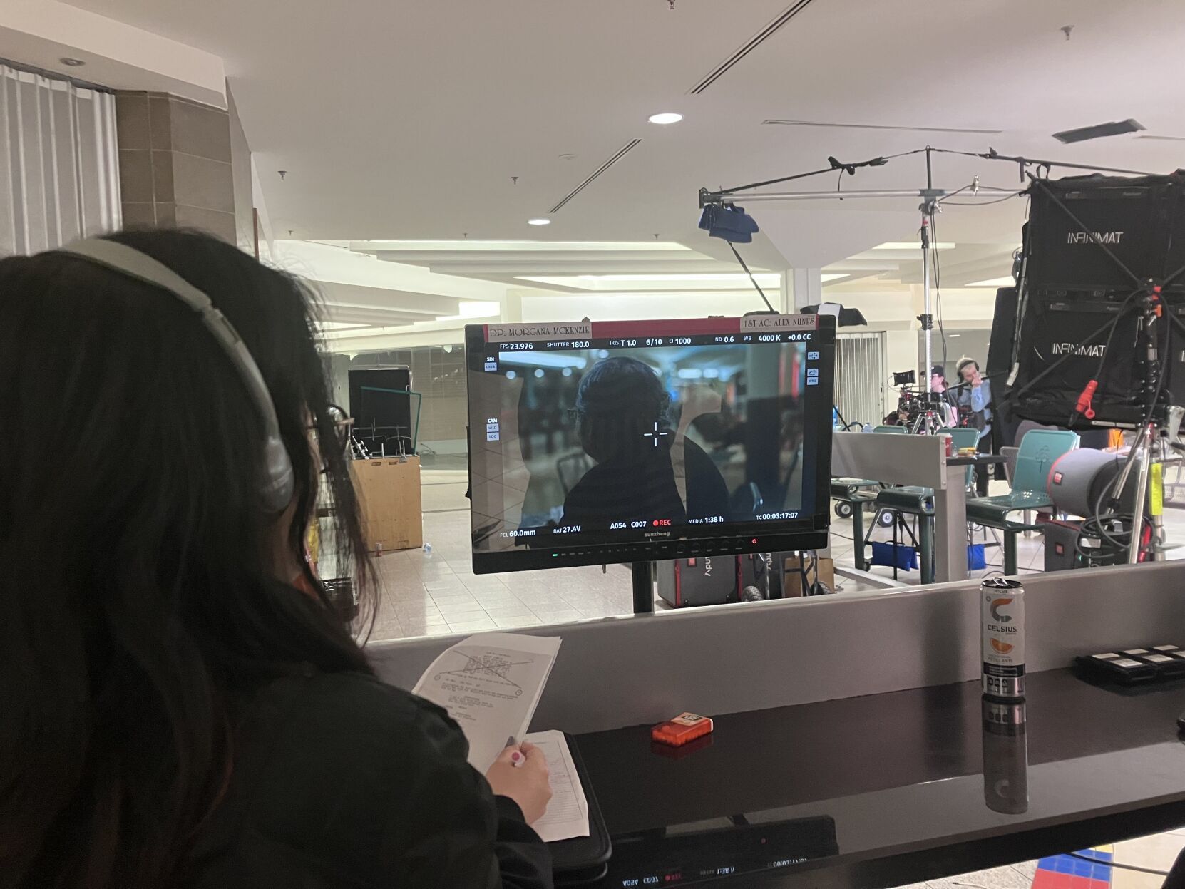 Lights, camera, action in Hamilton food court