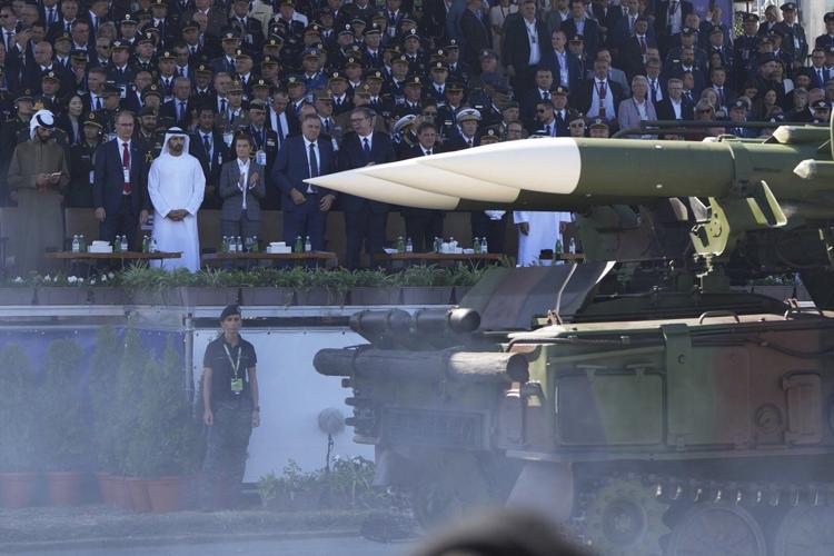 Serbia stages a large military parade to showcase tanks, jets and ...