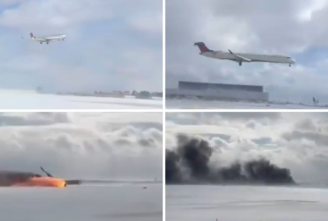 Toronto plane crash: Video shows plane bursting into flames Toronto plane crash: Video shows plane bursting into flames