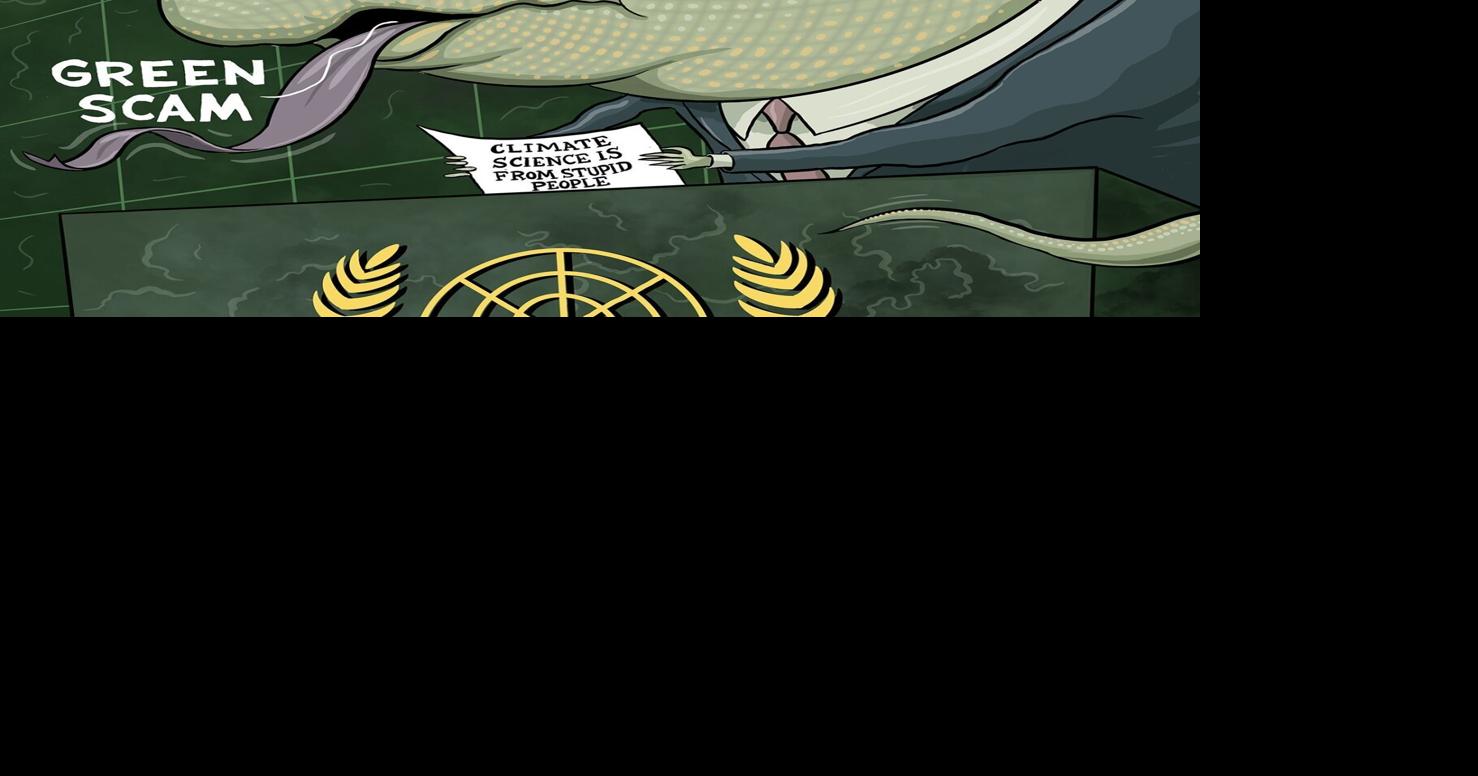 Trump calls climate change a con job