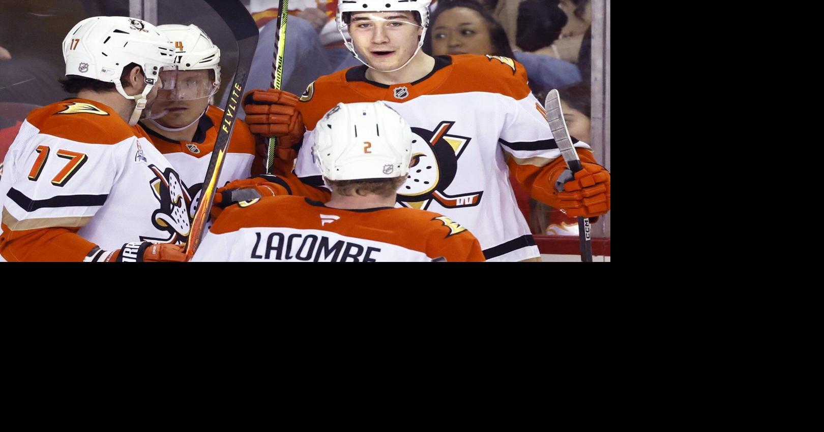 Sennecke completes hat trick in overtime as Ducks burn Flames 4-3