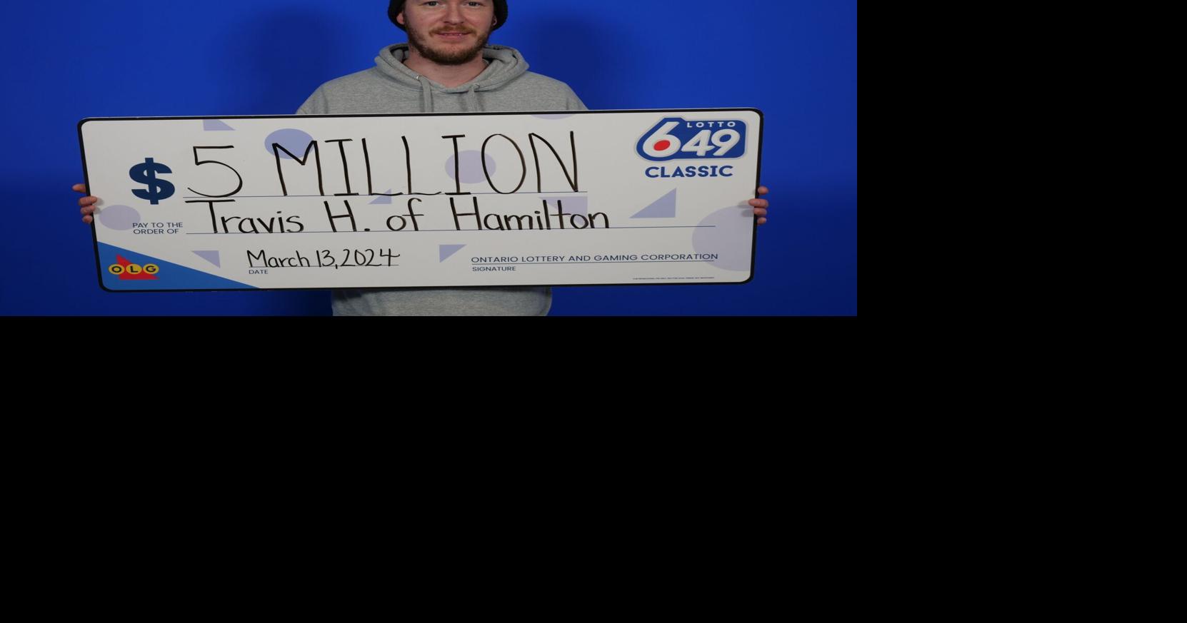 Hamilton resident, 29, wins $5-million Lotto 649 jackpot
