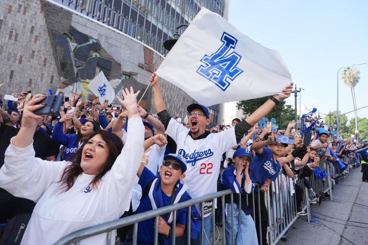 Dodgers celebrate World Series title with downtown parade, stadium rally