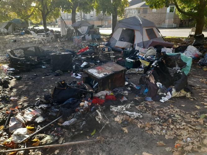 Pieces of a long gun found in Hamilton tent fire debris