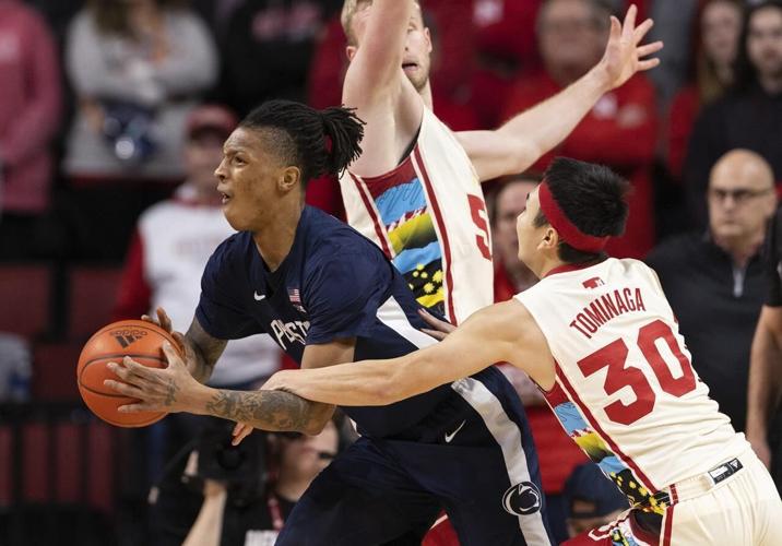 Tominaga helps Nebraska stay unbeaten at home, beat Penn State 68-49