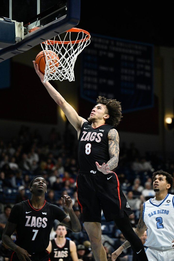 Warley's 22 points and 14 rebounds help No. 7 Gonzaga beat San Diego