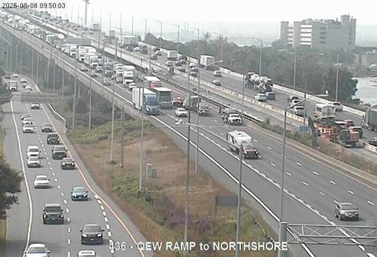 Traffic chaos on QEW through Hamilton Friday morning