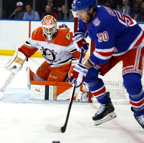 Gauthier scores twice as the Ducks beat the Rangers 4-1 to snap their ...