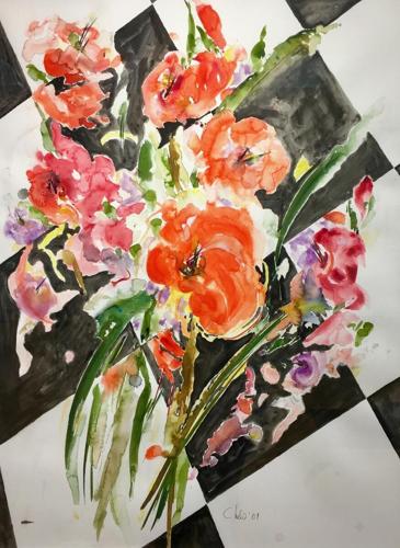 Chelo Sebastian isn’t afraid to take scissors to her paintings