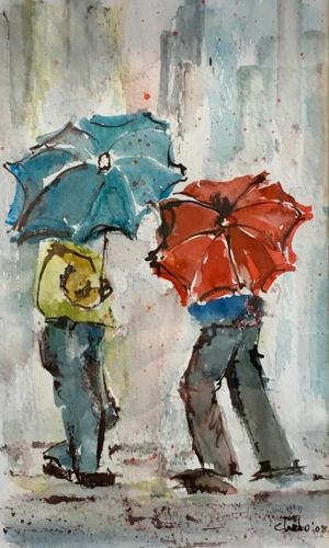 Chelo Sebastian isn’t afraid to take scissors to her paintings